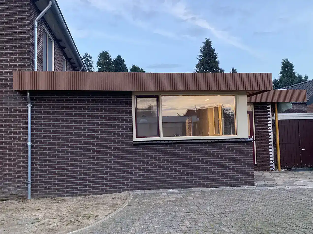 Kunststof Gevelbekleding Composiet - Rabatdeel Rhombus Teak Bruin